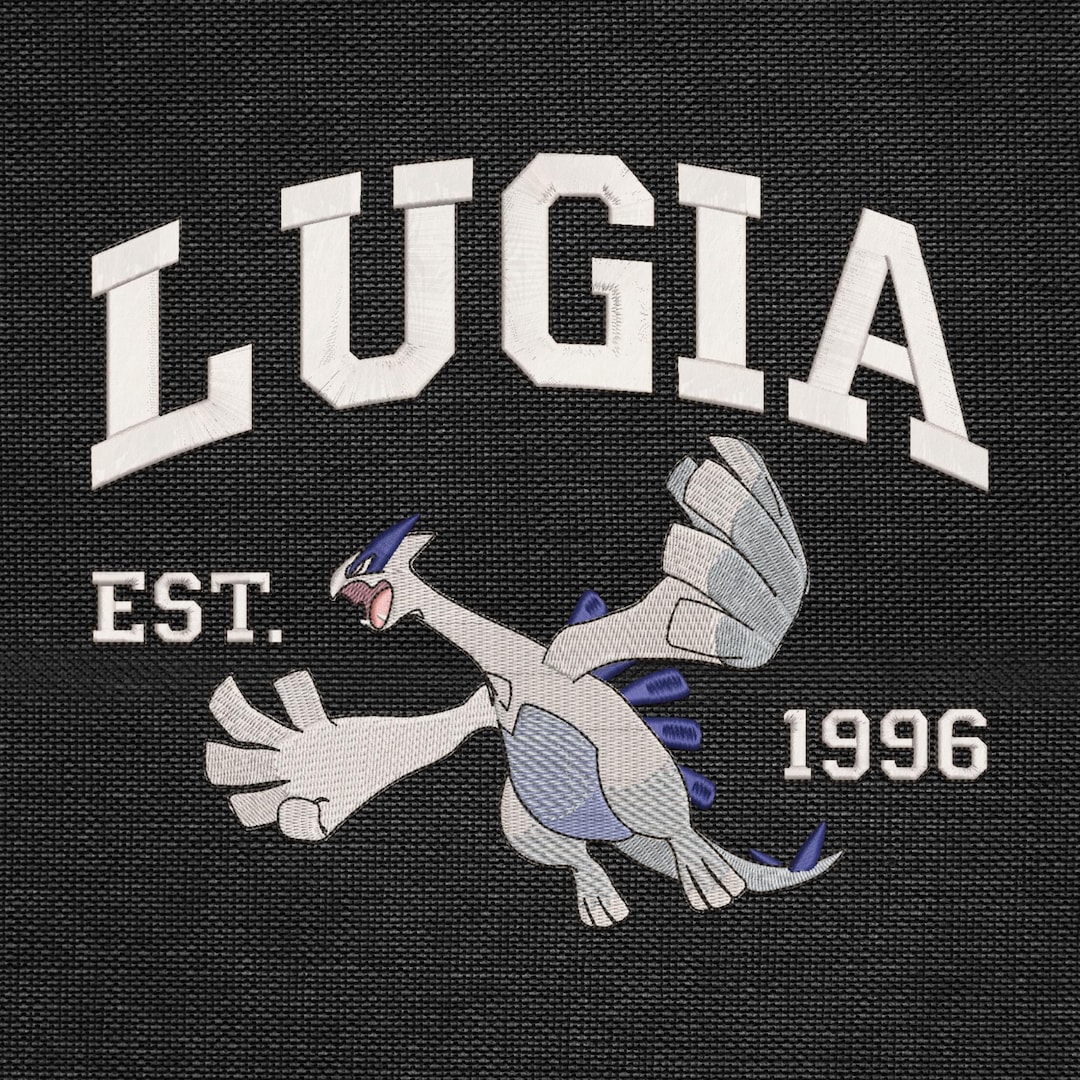 Lugia Pokemon Embroidery Design, Pokemon Embroidered, Lugia Embroidery ...