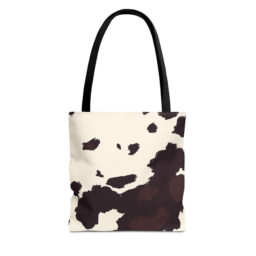 Cow Print Tote Bag, Cute Farmhouse Style, Stylish Cow Pattern Bag ...
