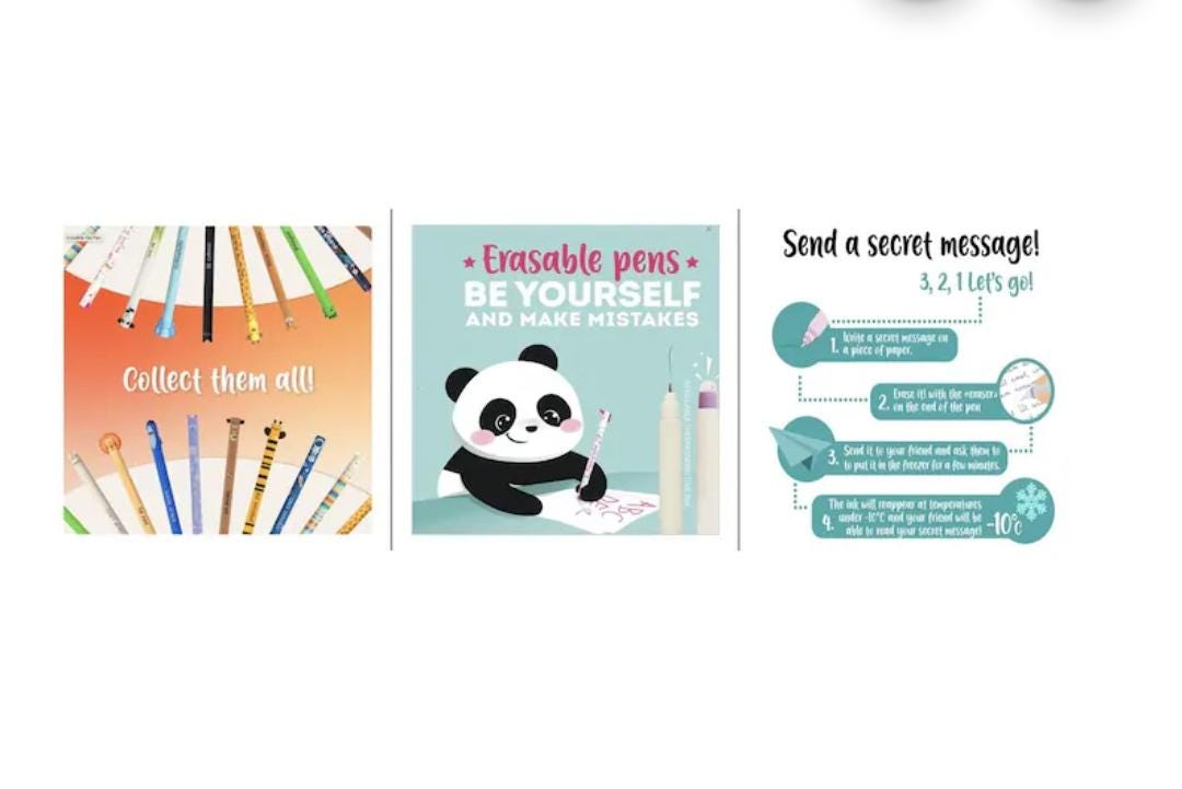 Lot de 15 stylos Legami - Tigre et Papillon - Etsy France