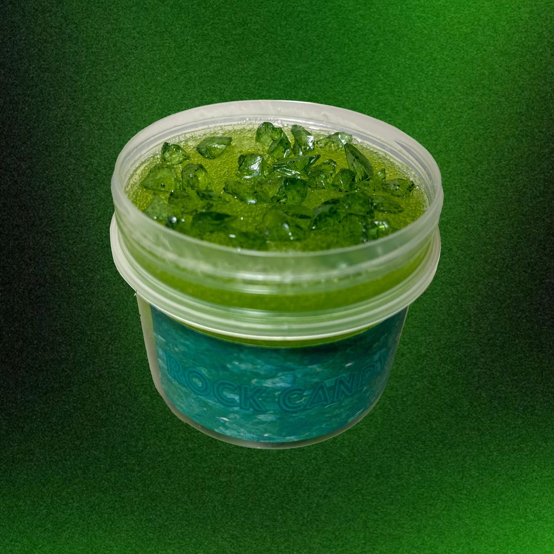 Rock Candy Slime - Clear Green Apple Scented With Spiky Green Crystals ...