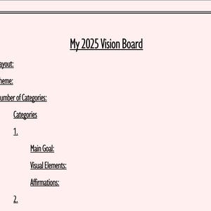 Vision Board Guide + Printable Template | Manifestation & Goal Setting ...