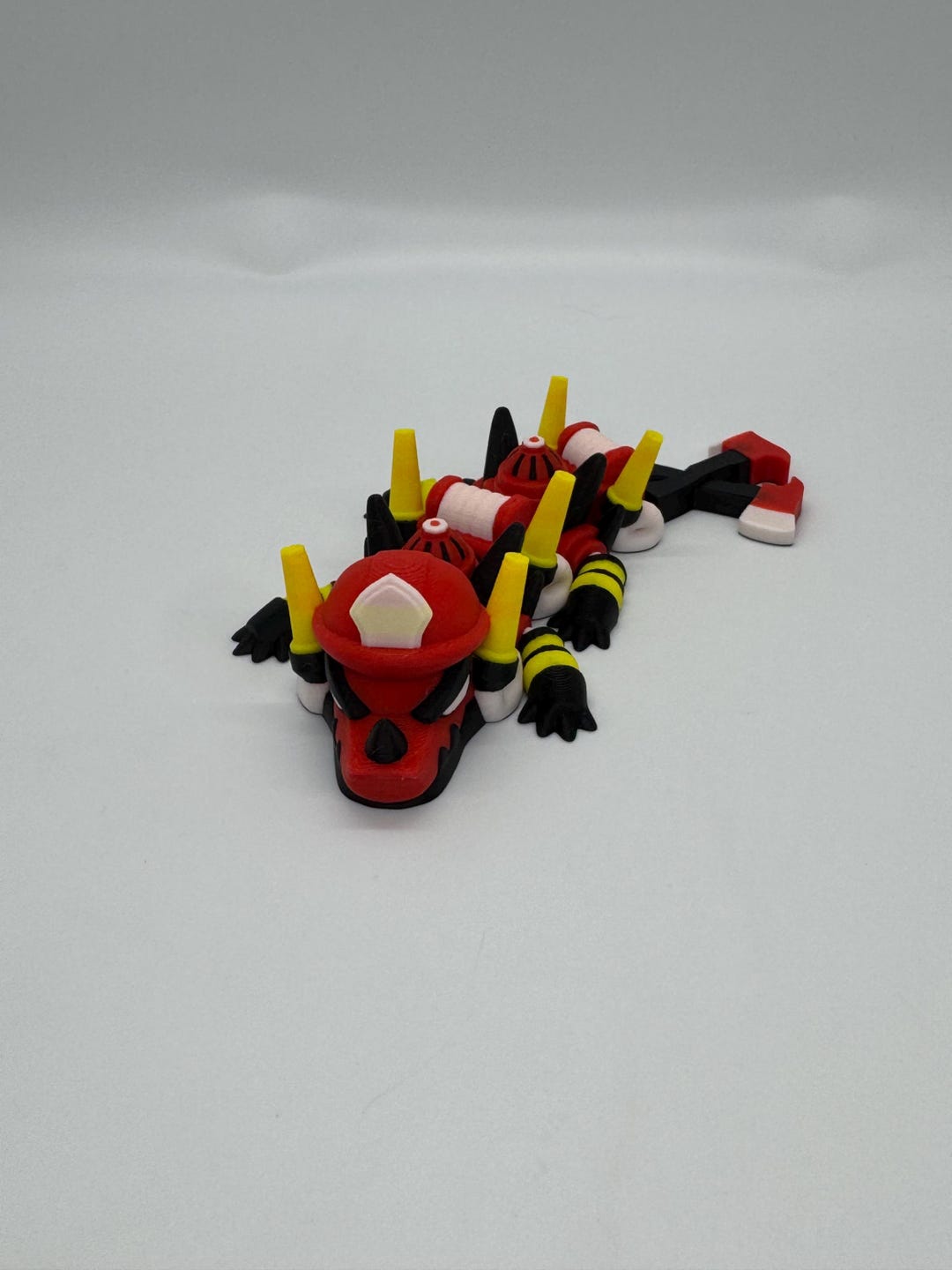 Fireman Dragon Figurine | 3D Printed Firefighter Dragon | Articulated ...