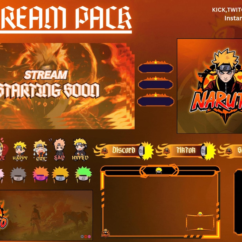 Anime Twitch Overlay - Etsy