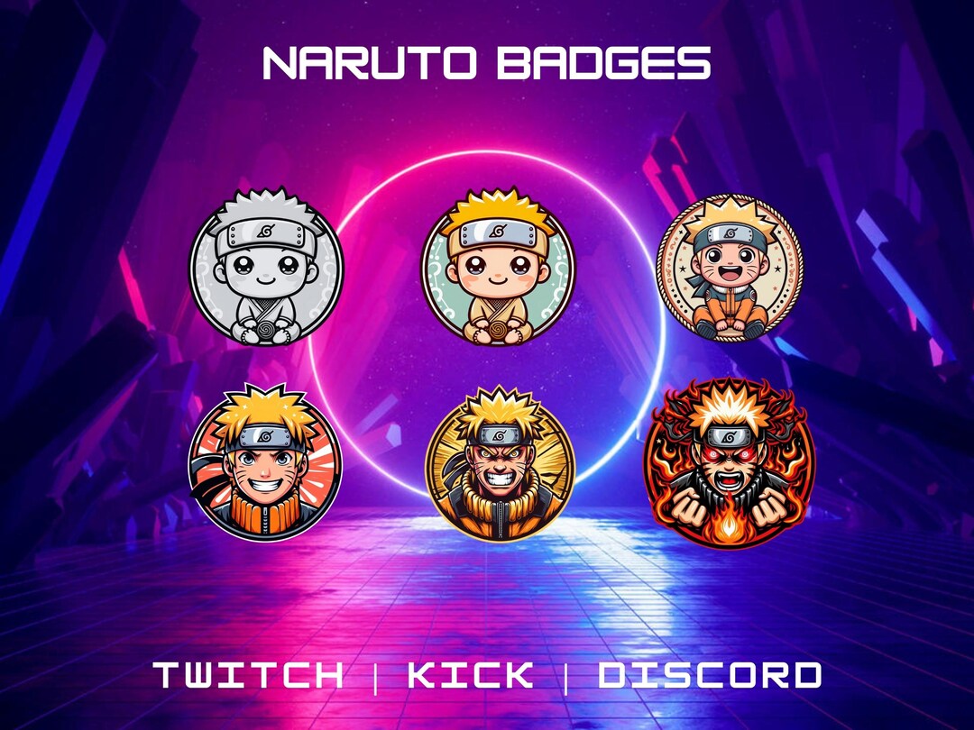 Anime Character Badges Designed for Twitch, Youtube, Kick, and Discord ...