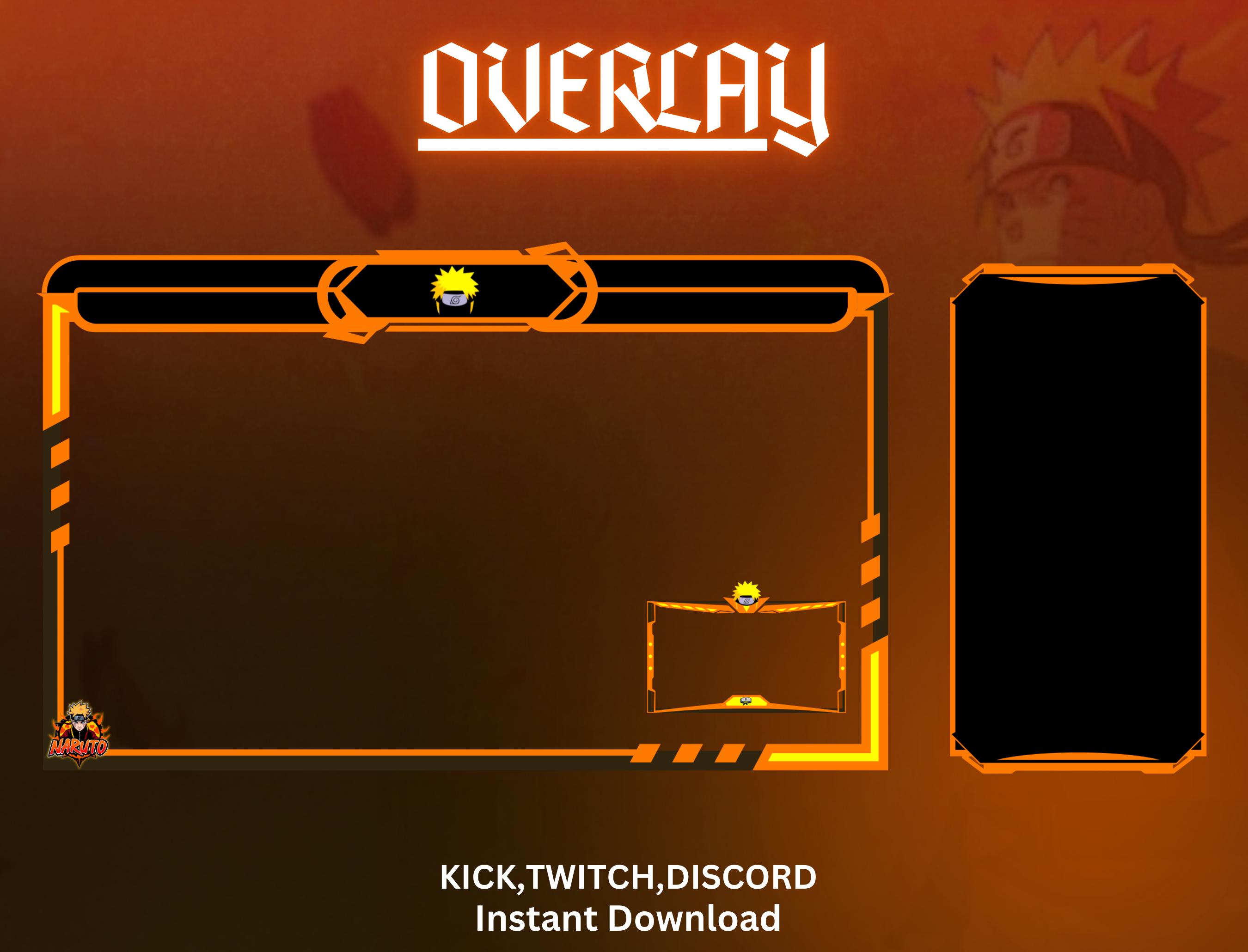 Twitch Anime Character Overlay Fictional Overlay Pack Background ...