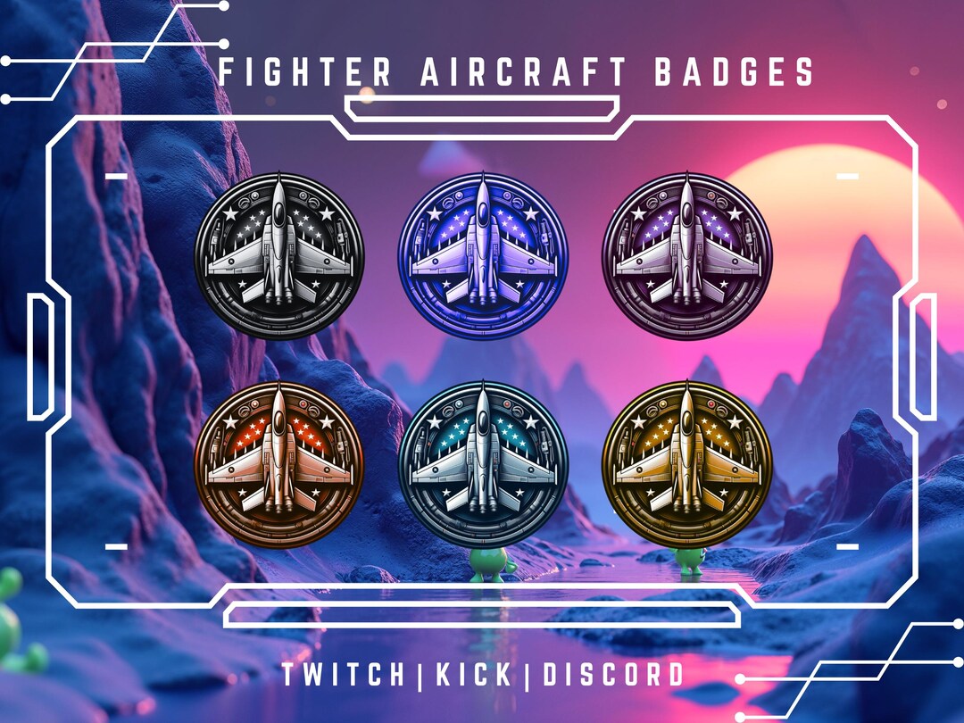Fighter Aircraft | Twitch Bit / Sub Badges | Plane Badges | Instant ...