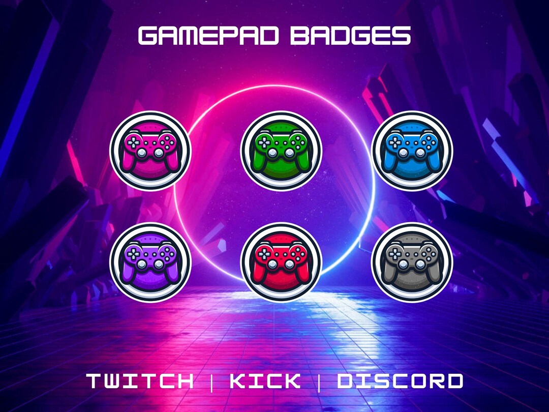 Twitch Gamepad Badges | Stream Sub & Bit Icons | Bit Icons | Controller ...