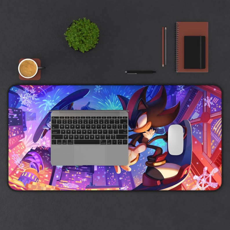 Custom Sonic Shadow Themed XL Desk Mat for Fans 32"x16" - Etsy