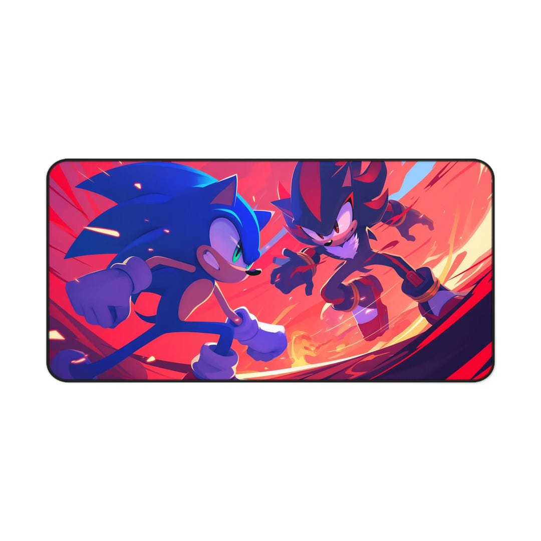 Copy of Custom Sonic Shadow Themed XL Desk Mat for Fans 32"x16" - Etsy