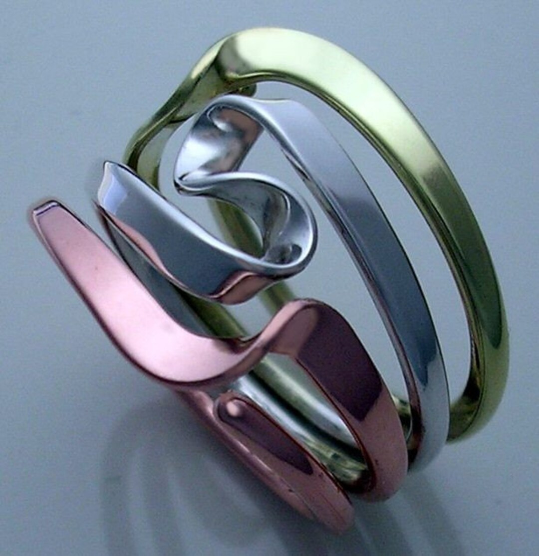 Tesla Inspired Tri-metal Energy Ring™. Silver, Copper, Brass. - Etsy