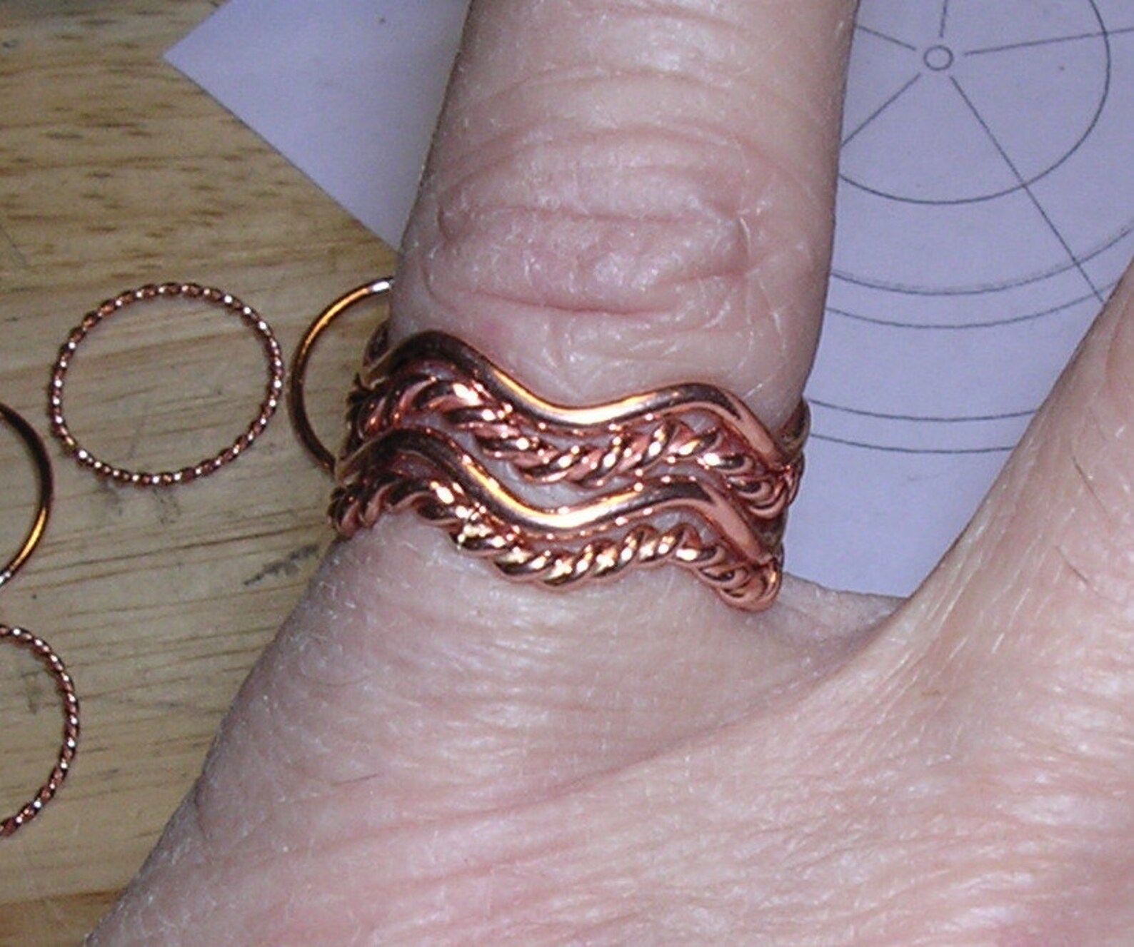 Subtle Wavy Rings in Twisted and Plain. Available in Copper - Etsy