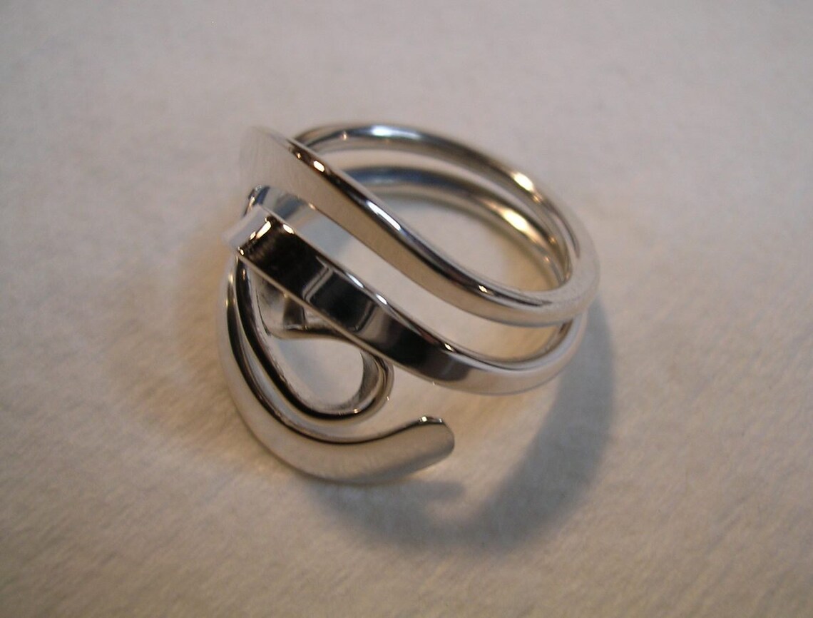 Winged Two Turn Vortex Energy Ring™ in Sterling Silver - Etsy