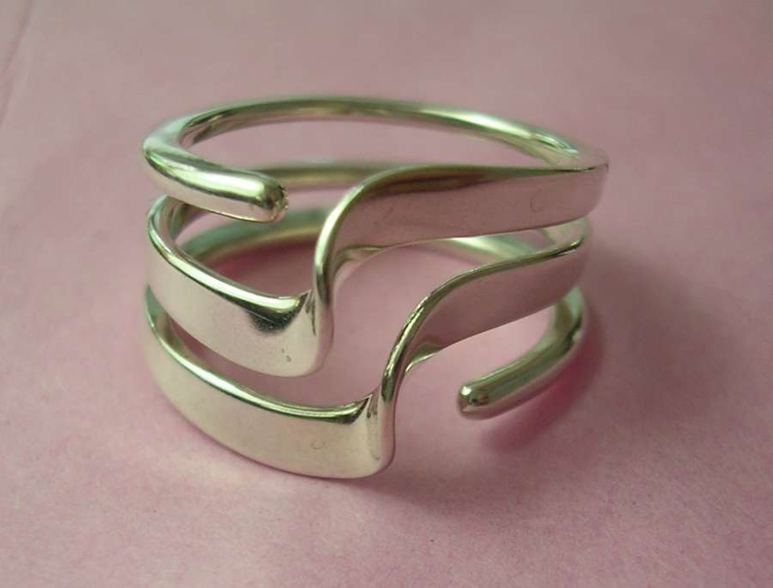 Three Turn Wave Energy Ring™ © in Pure Copper or Brass | Etsy