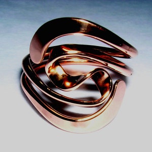 Winged Two Turn Vortex Energy Ring™ in Pure Copper - Etsy