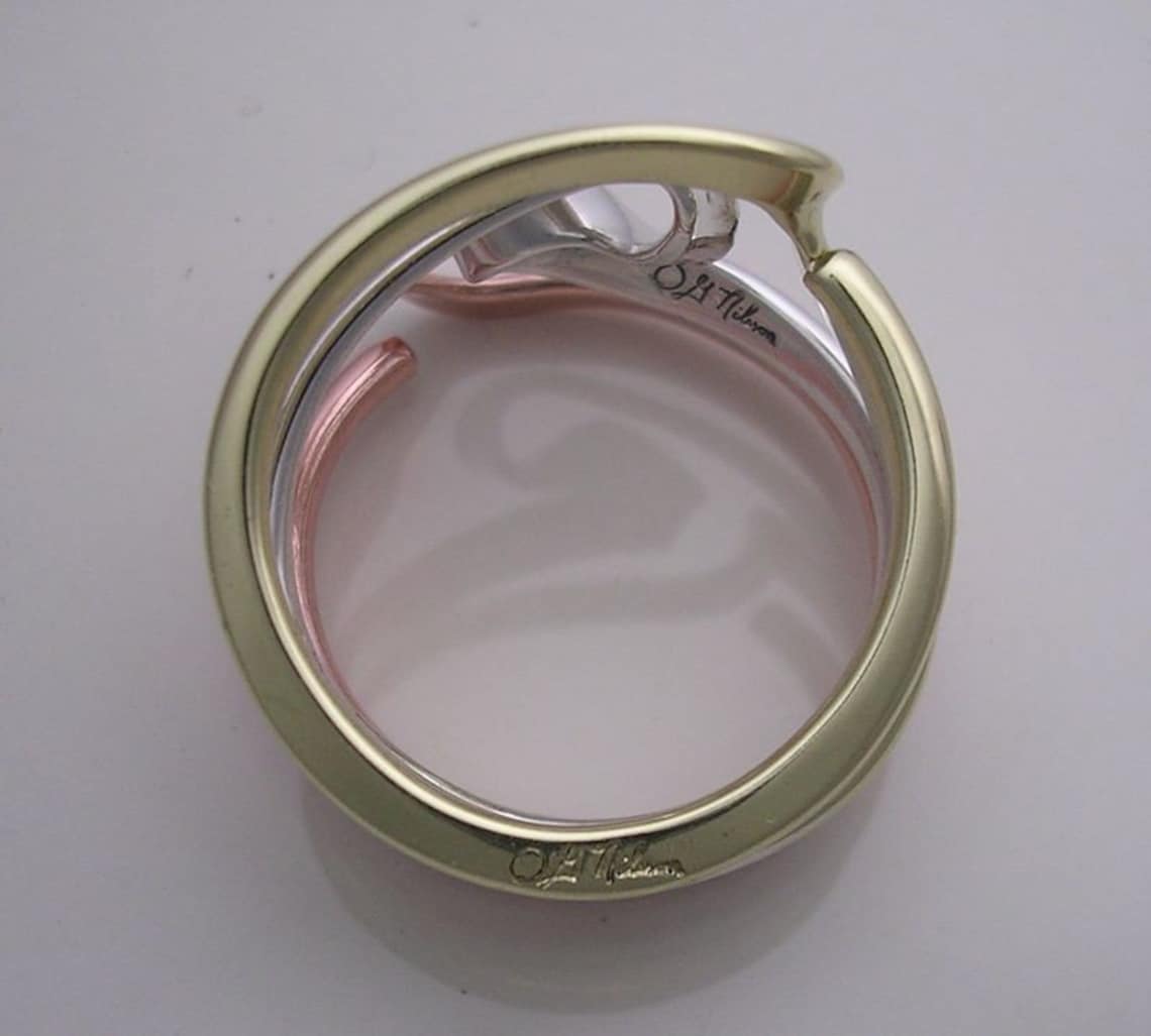 Tesla Inspired Tri-Metal Energy Ring™. Silver Copper Brass. | Etsy