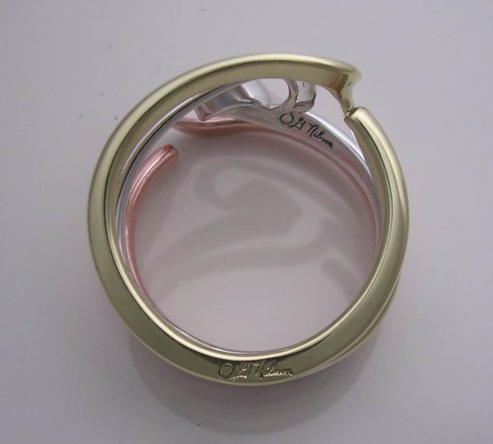 Tesla Inspired Tri-Metal Energy Ring™. Silver Copper Brass. | Etsy