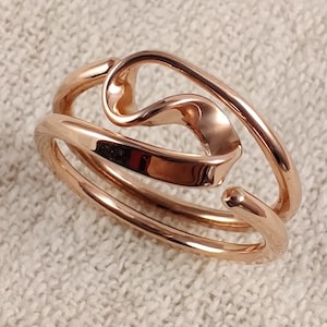 Two Turn Vortex Energy Ring™ in 12 Gauge Pure Copper - Reiki Ring ...
