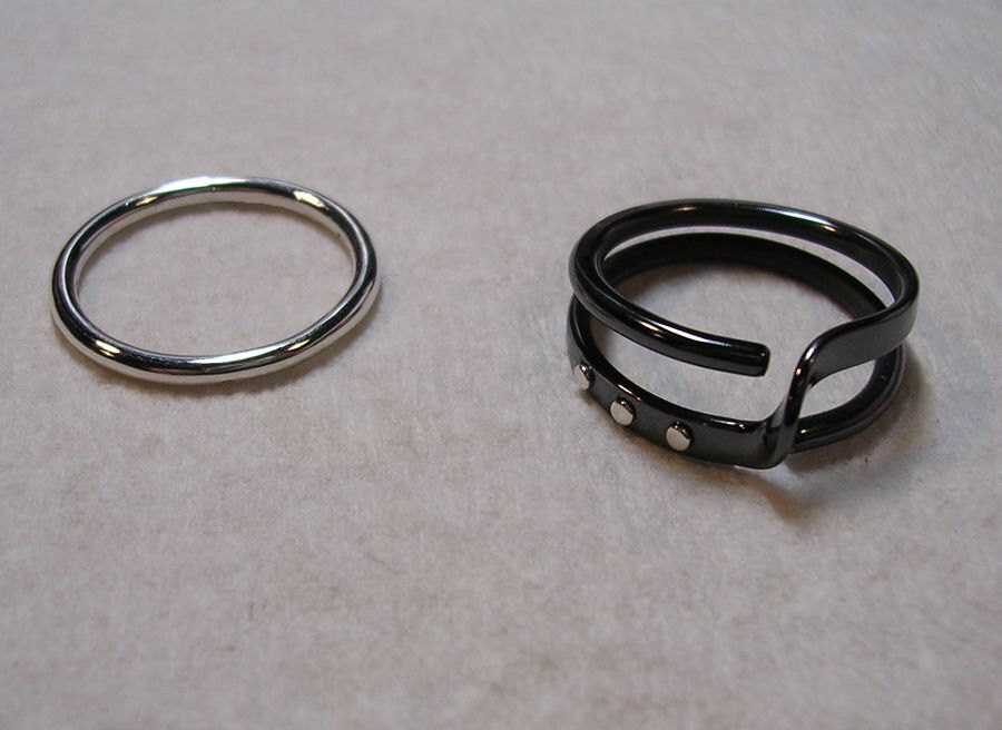 Blackened Niobium Wave Energy Ring™ With Sterling Accents - Etsy