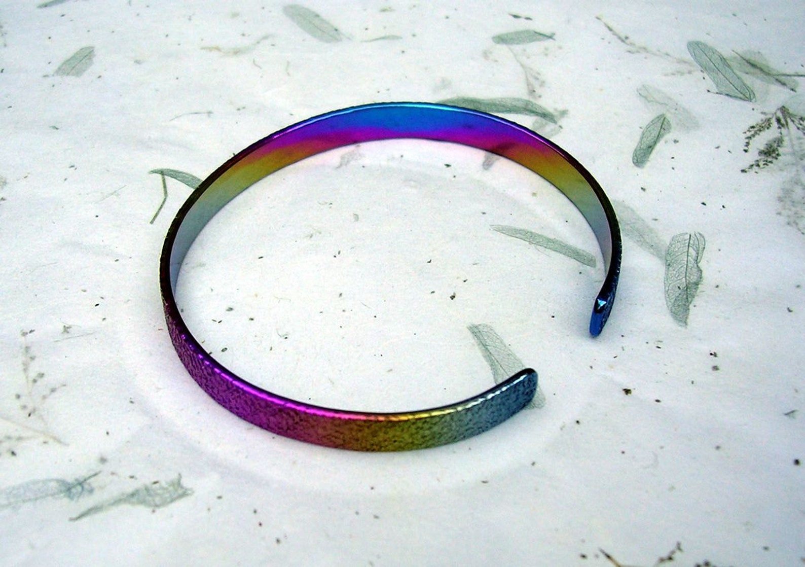 Niobium Bracelet in a Rainbow of Colors and a Light Mock Pavé | Etsy
