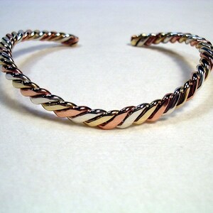 Twisted Tri-metal Classic Bracelet - Etsy
