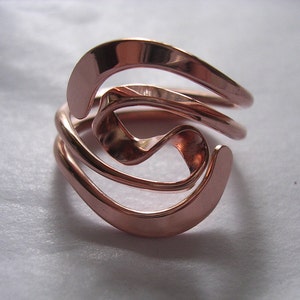 Winged Two Turn Vortex Energy Ring™ in Pure Copper - Etsy
