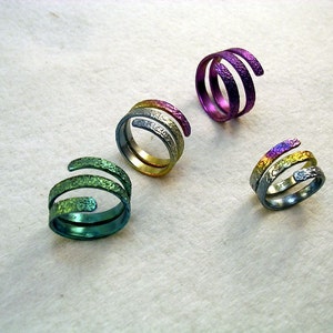 Niobium Ring Two Turn Accelerator Energy Ring™ in Rainbow or Choice of ...