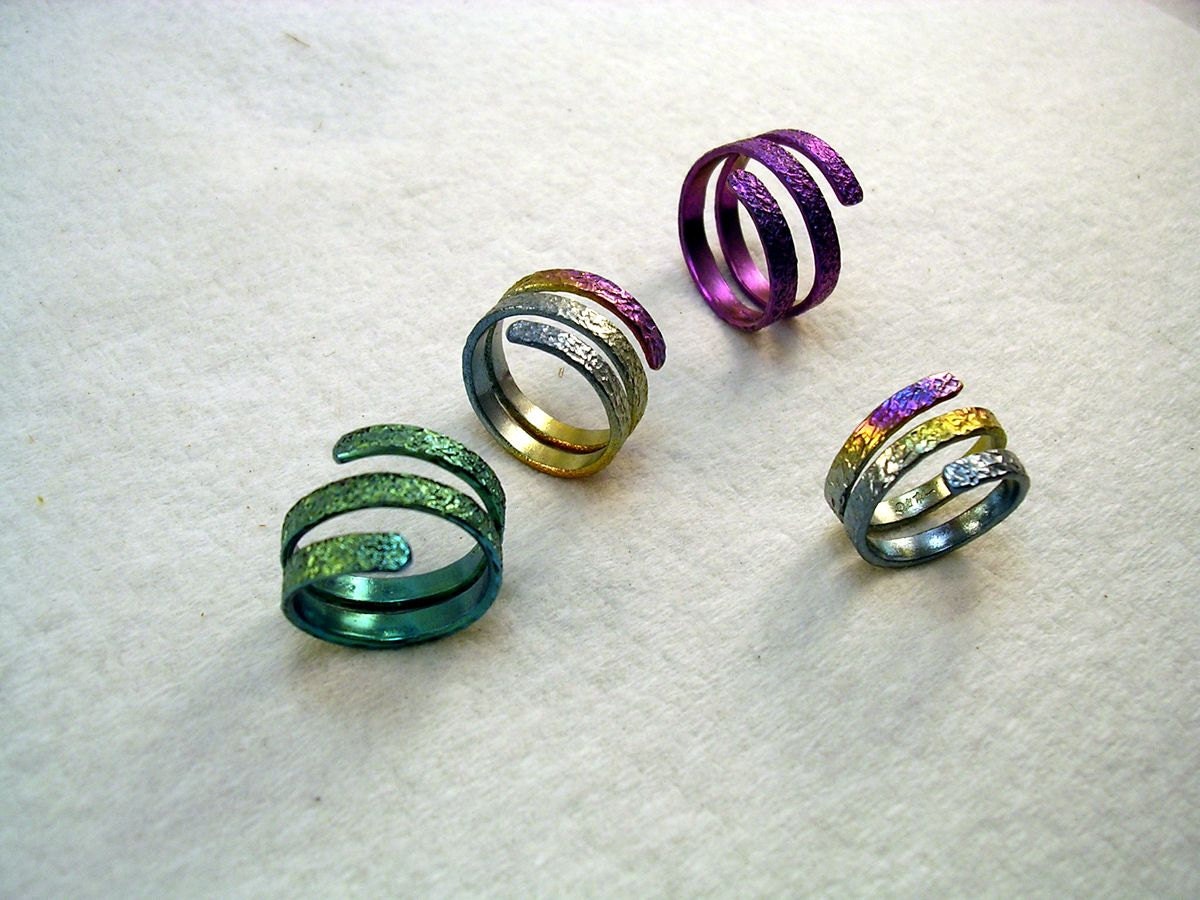 Niobium Ring Two Turn Accelerator Energy Ring™ in Rainbow or - Etsy