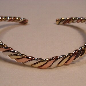 Twisted Tri-metal Classic Bracelet - Etsy