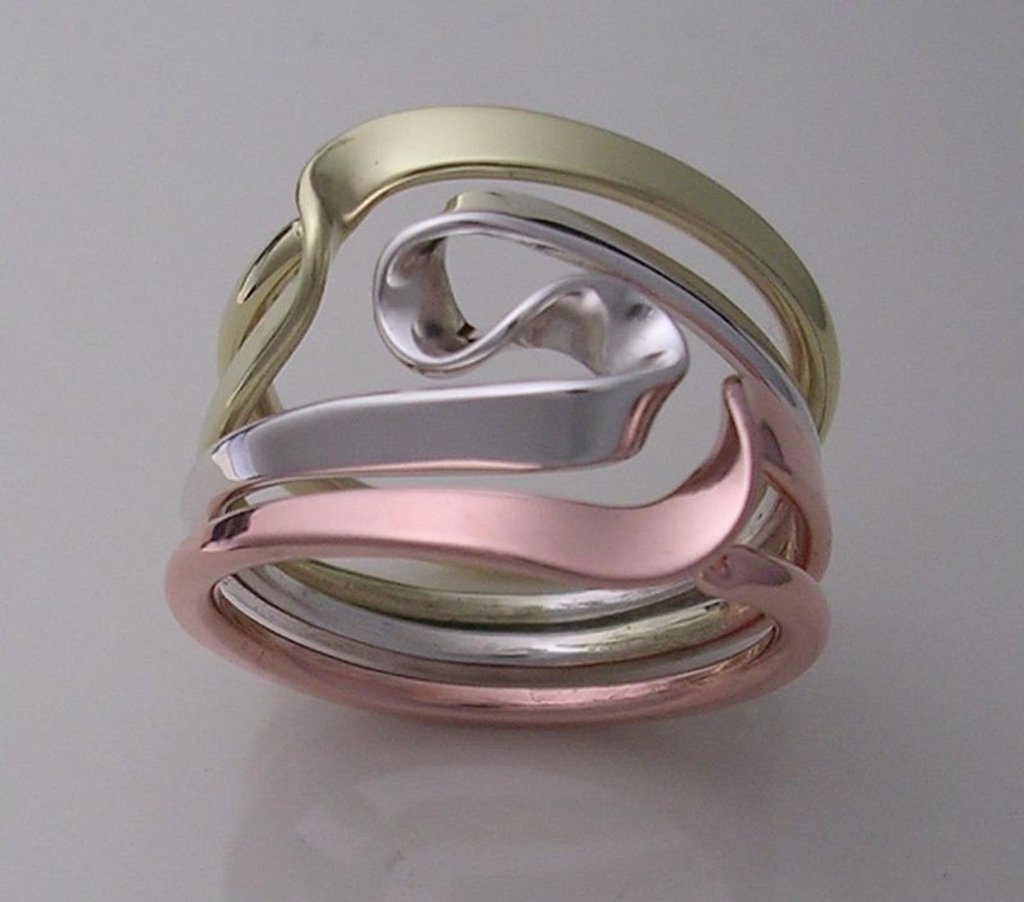 Tesla Inspired Tri-metal Energy Ring™. Silver Copper Brass. - Etsy
