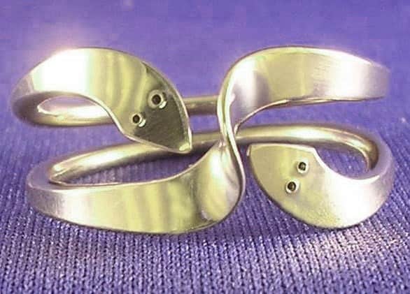 Two Turn Kundalini Wave Energy Ring in Sterling Silver | Etsy