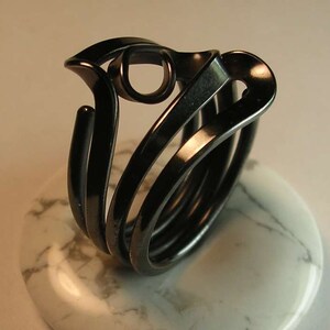 Niobium Energy Ring™. Blackened 4 Turn Vortex Size 5 is Ready to Ship ...