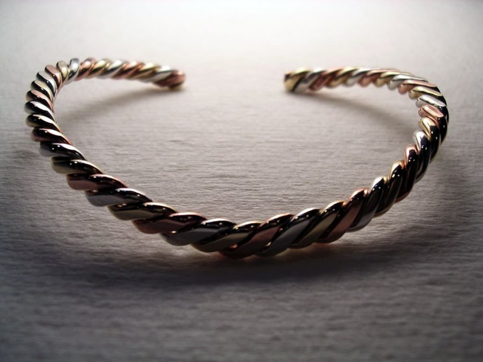 Twisted Tri-metal Classic Bracelet - Etsy