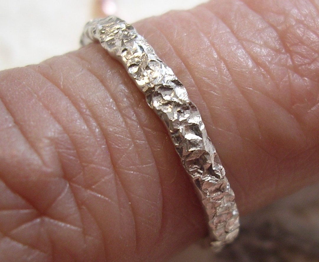 One 12 Gauge Textured Stacker Ring - Etsy