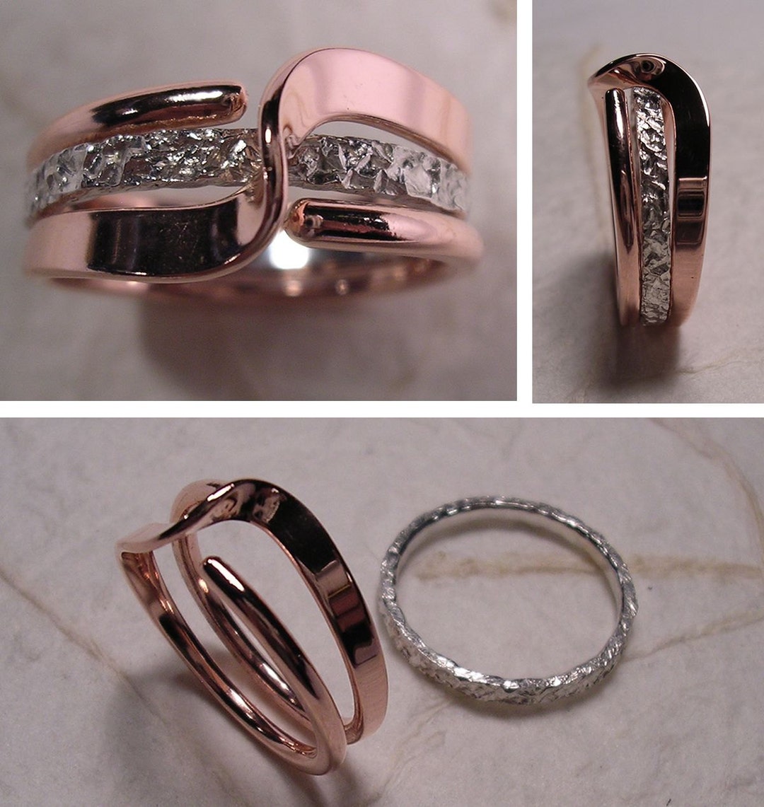 Two Turn Wave Energy Ring™ With an Insert Band in Different Material ...