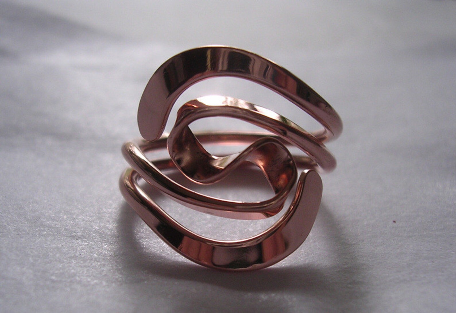 Winged Two Turn Vortex Energy Ring™ in Pure Copper - Etsy