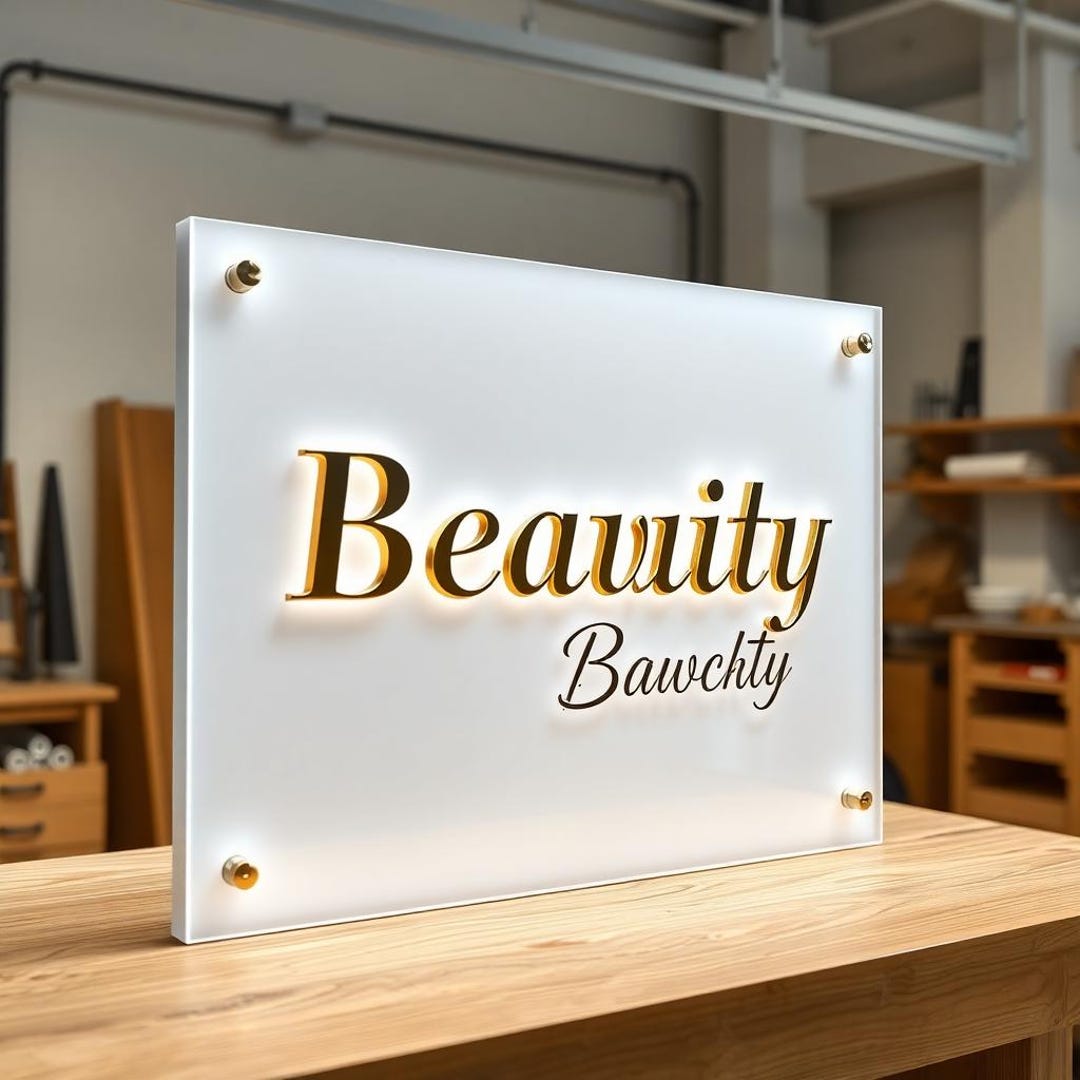 Custom LED Acrylic Sign for Business – Personalized Lighted Wall Logo ...