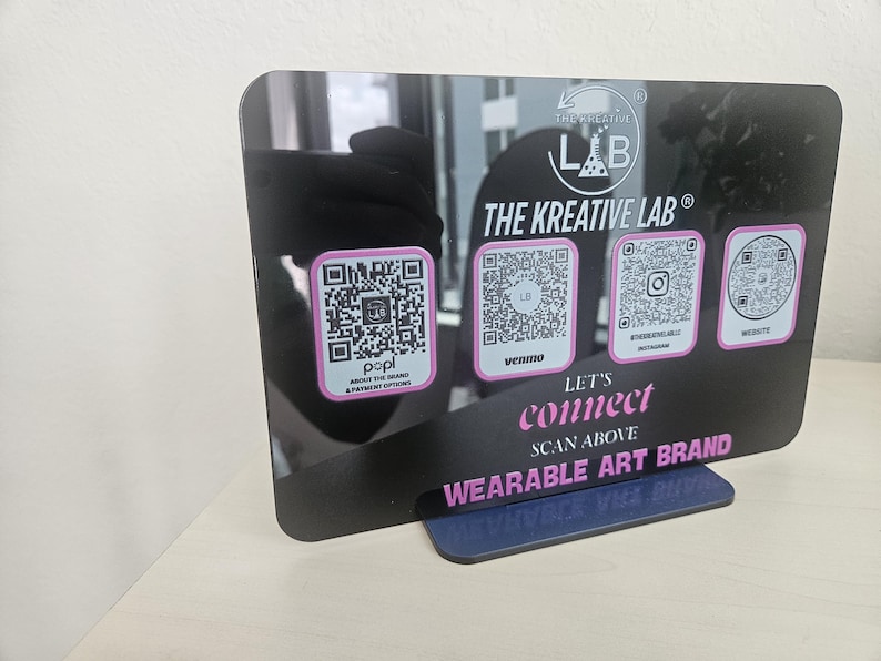 Custom Acrylic QR Code Sign for Business | Scan to Pay, Wifi Login Menu ...