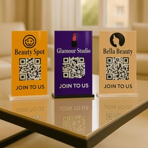 Custom Acrylic QR Code Sign: Scan to Pay, Instagram, Website - Etsy