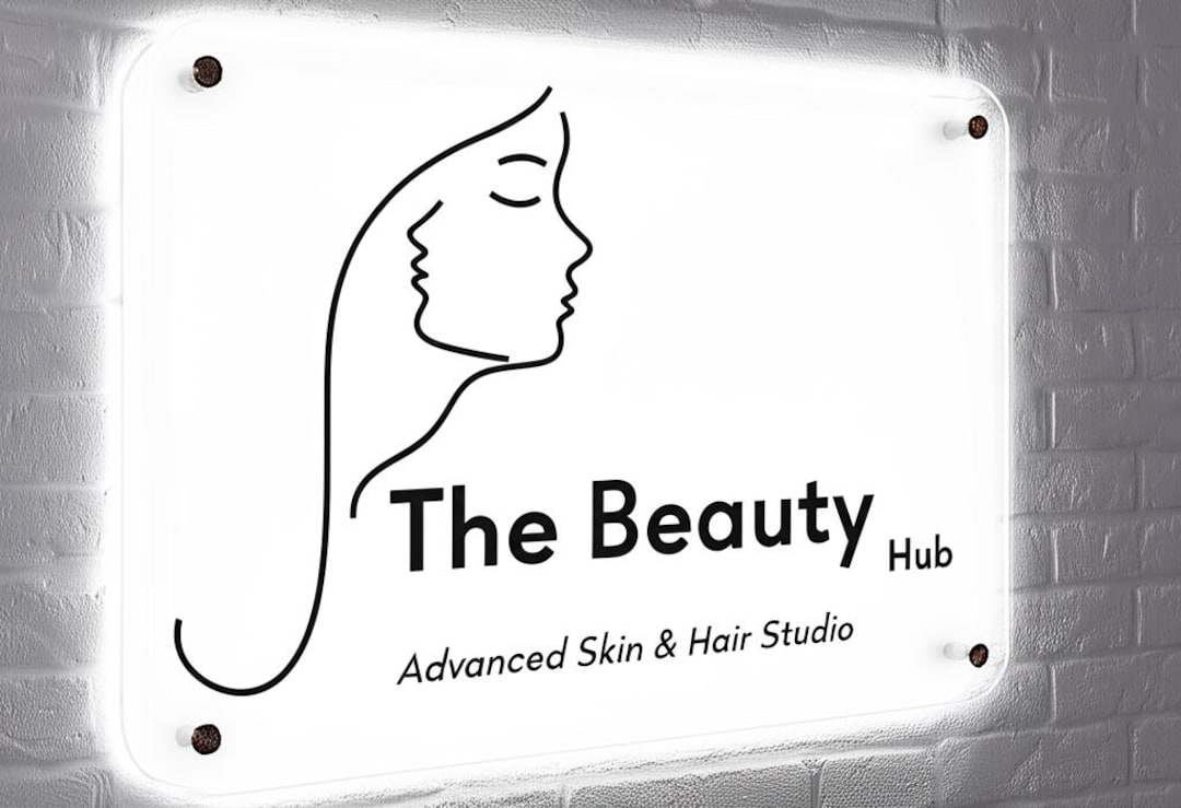 Modern LED Backlit Acrylic Logo Sign: Beauty Studio Decor - Etsy
