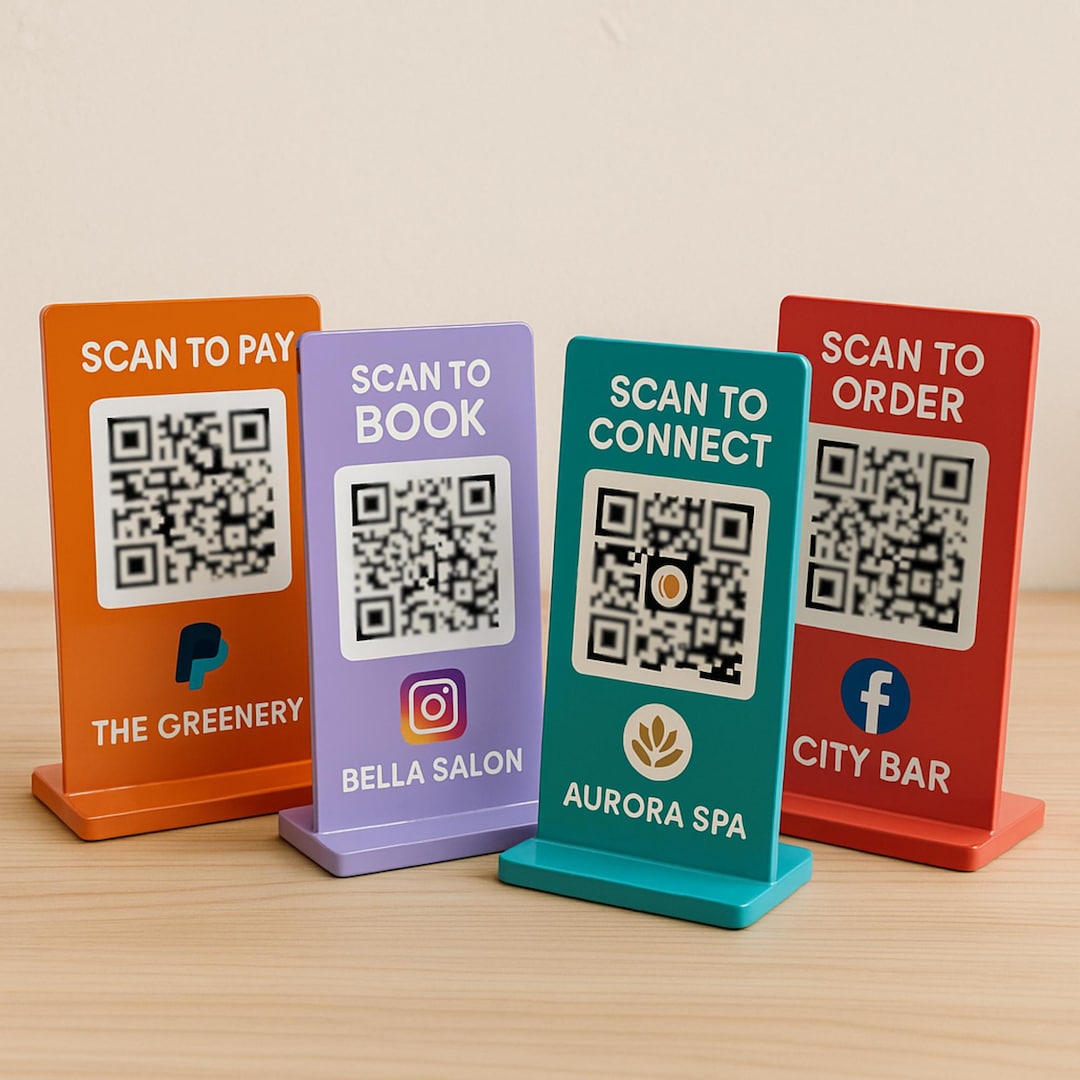 Google QR Code Acrylic Sign | Instagram Review Display | Wedding QR ...