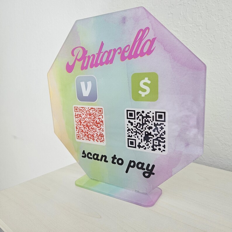 Custom Acrylic QR Code Sign for Business | Scan to Pay, Wifi Login Menu ...