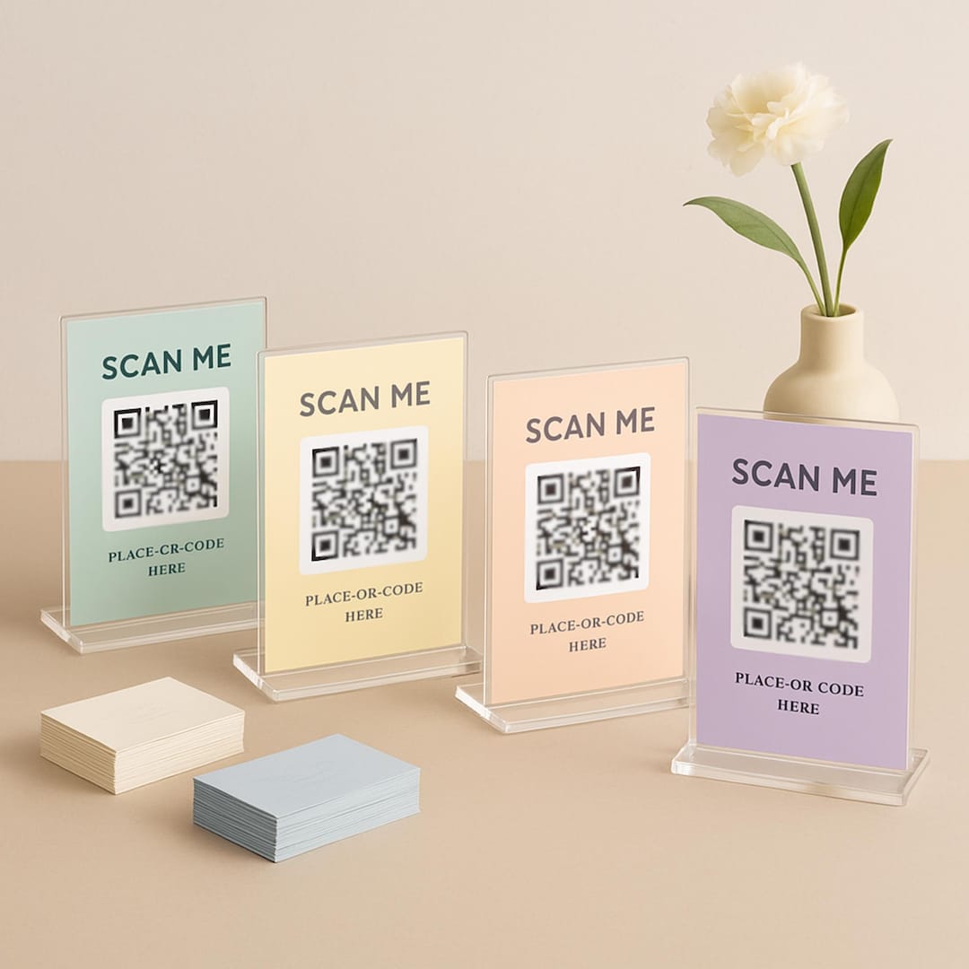Custom Acrylic QR Code Sign: Scan to Pay, Instagram, Website - Etsy
