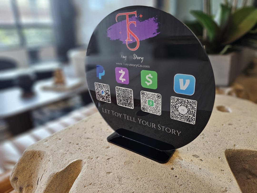 Custom Acrylic QR Code Sign for Business | Scan to Pay, Wifi Login Menu ...