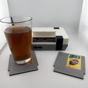 Retro Gaming Coaster Set + Console Holder – Choose 4 Games – 3d‑printed ...