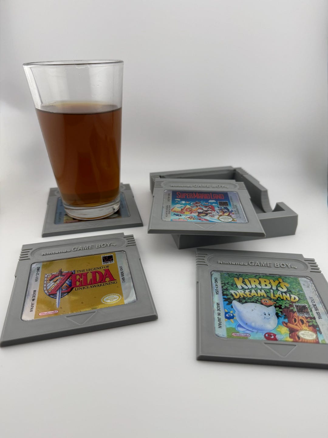 Retro Gaming Coaster Set + Console Holder – Choose 4 Games – 3d‑printed ...