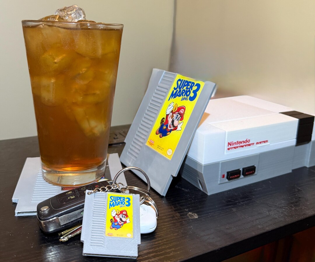 Custom 3D Printed Retro Game Cartridge Keychain: Gameboy, NES, SNES ...