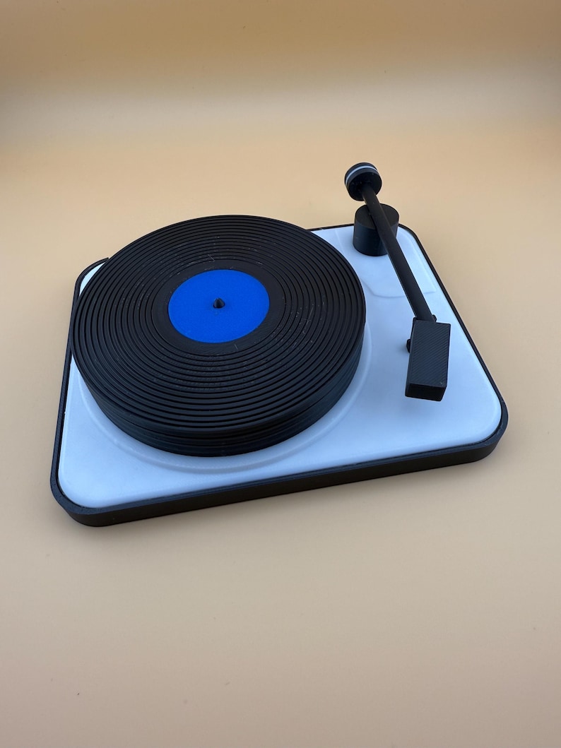 Vinyl Record Coaster Set With 3D Printed Turntable Holder - Etsy