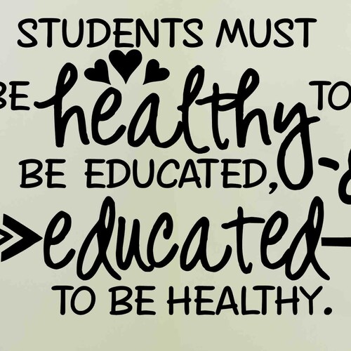 Students Must Be Healthy to Be Educated Poster Classroom - Etsy