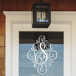 Personalized Monogram Glass Door Decal Front Door Decal Family Monogram ...