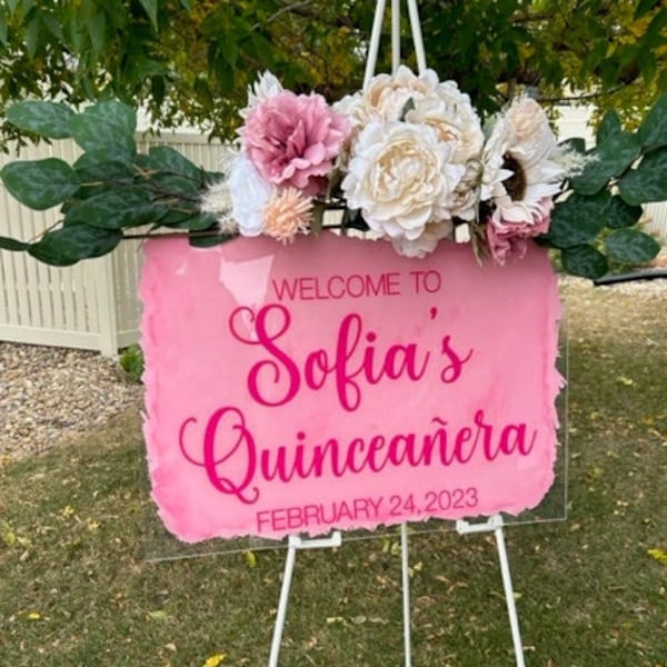Quinceanera Decal Welcome Sign - Etsy
